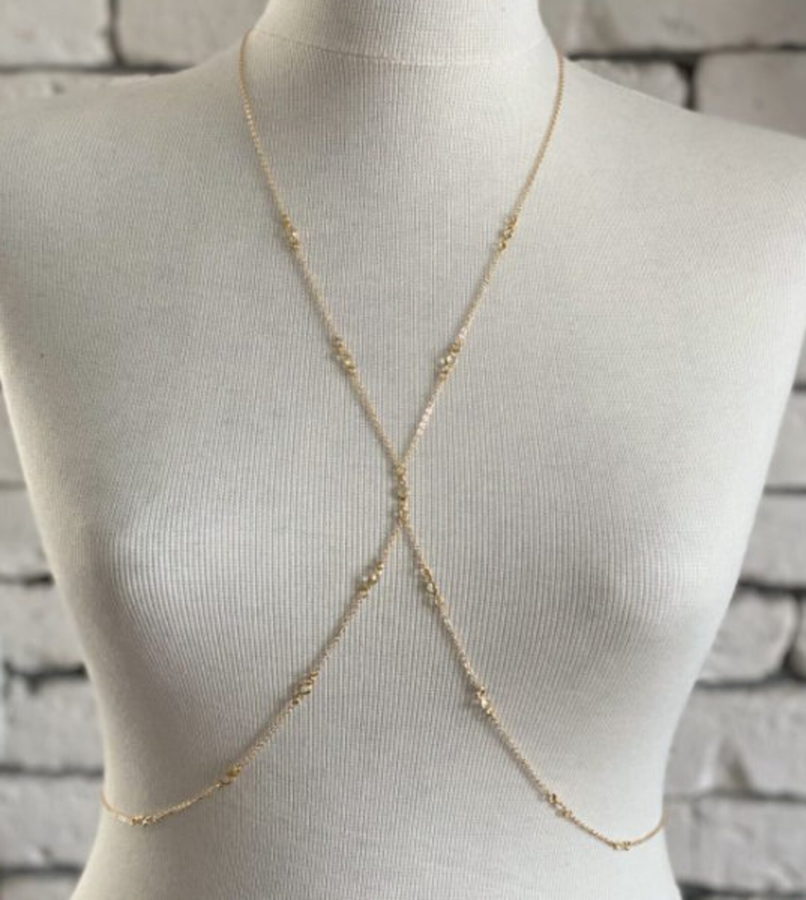 Body Jewelry With Crystal Stone Body Chainlayered Body Chain - Etsy
