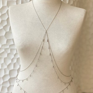 Body Jewelry Silver Body Chain Belly Chain Silver Body - Etsy