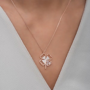 925 Sterling Silver Clover Necklace,four Leaf Clover Necklace,four-leaf Clover Pendant,clover ...