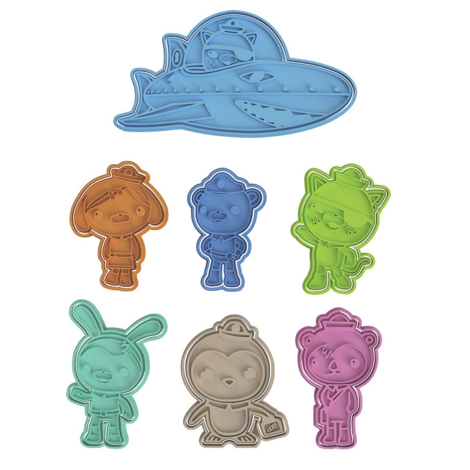 Octonauts Cookie Cutter Set of STL Files (digital Download) - Etsy UK