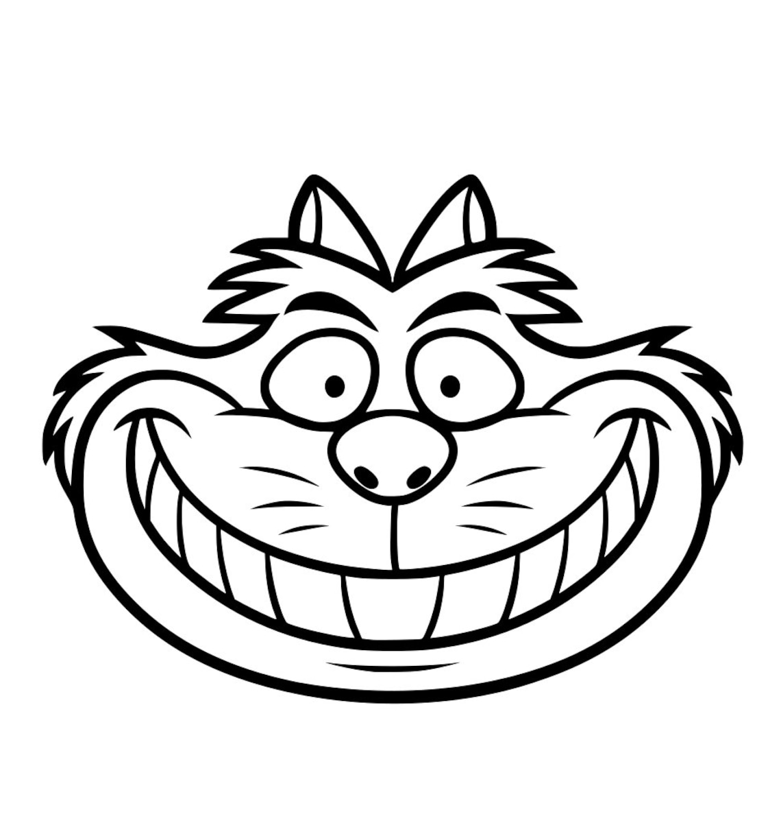 Cheshire Cat Head SVG File | Cricut | Cut File | PNG - Etsy