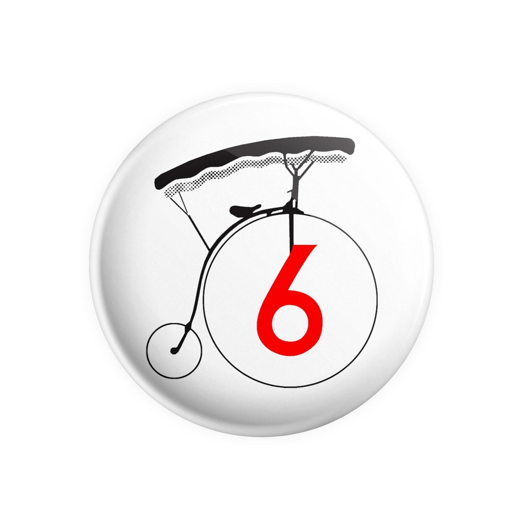 The Prisoner Logo 38mm / 1.5 Button Pin Badge Number 6 Patrick Mcgoohan ...