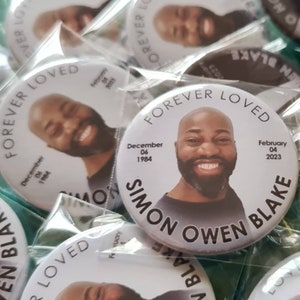 20x RIP Memorial Funeral 38mm Customizable Button Pin Badge - Etsy