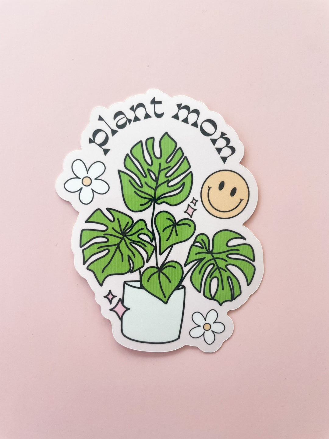 Plant Mom Vinyl Sticker, Waterproof Sticker, Glossy Sticker, Trendy ...