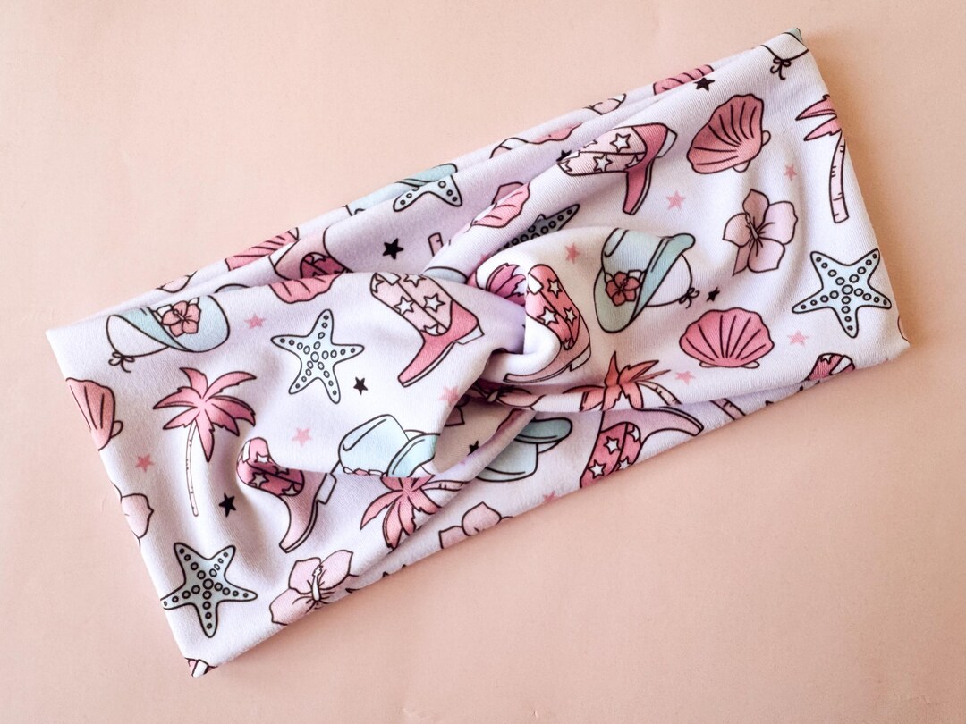 Coastal Cowgirl Simple Twist Top Soft Fabric Headband, Nurse Headband ...