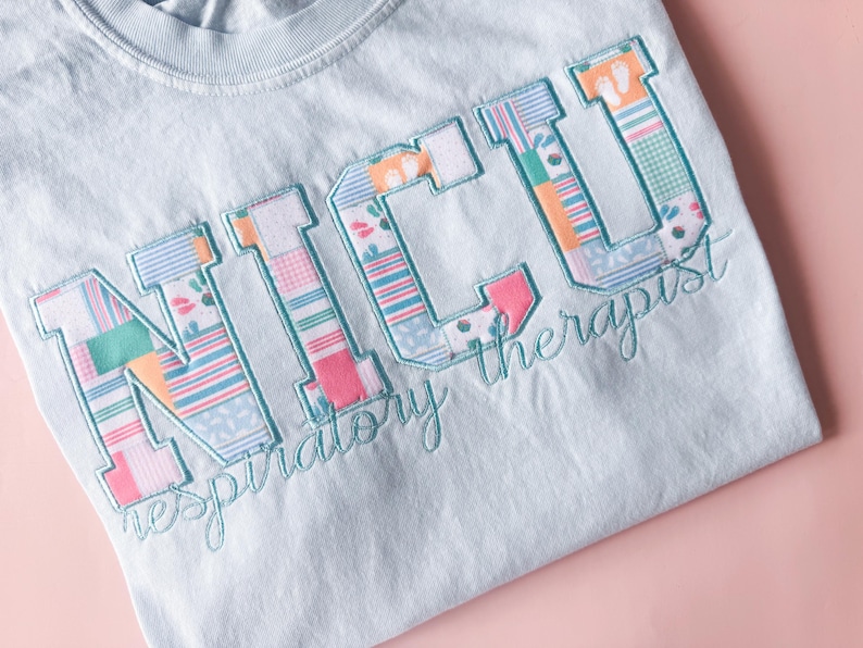 NICU Respiratory Therapist Nursery Patchwork Fabric Applique ...