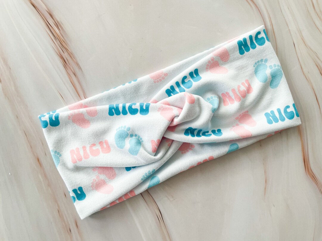 Baby Blue NICU Simple Twist Soft Fabric Headband, Nurse Headband ...