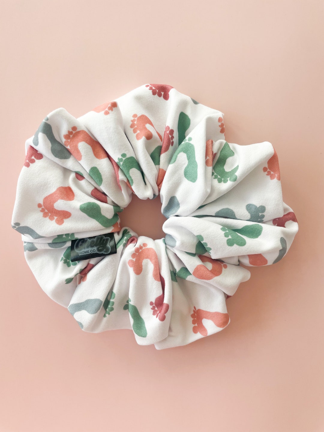 Baby Feet Labor and Delivery XL Scrunchie, Soft Scrunchies, Oversized ...