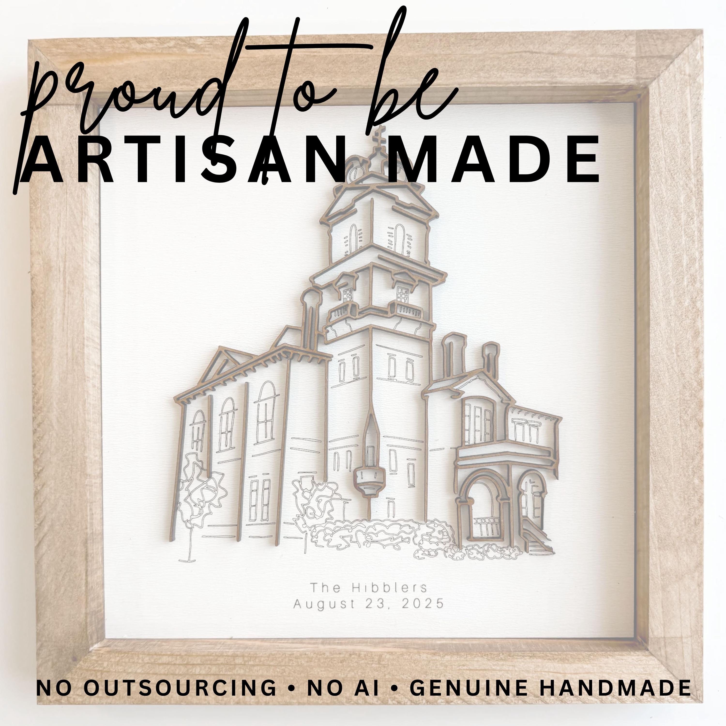 Custom 3D House Portrait: Framed Wood Line Art, New Home Gift, Handmade ...