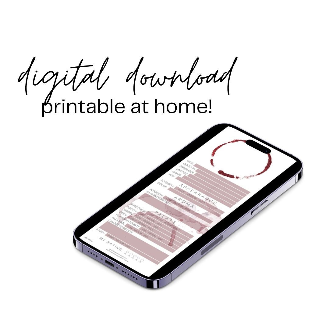 Wine Tasting Mats: Red & White Wine, WSET Method (digital Download) - Etsy