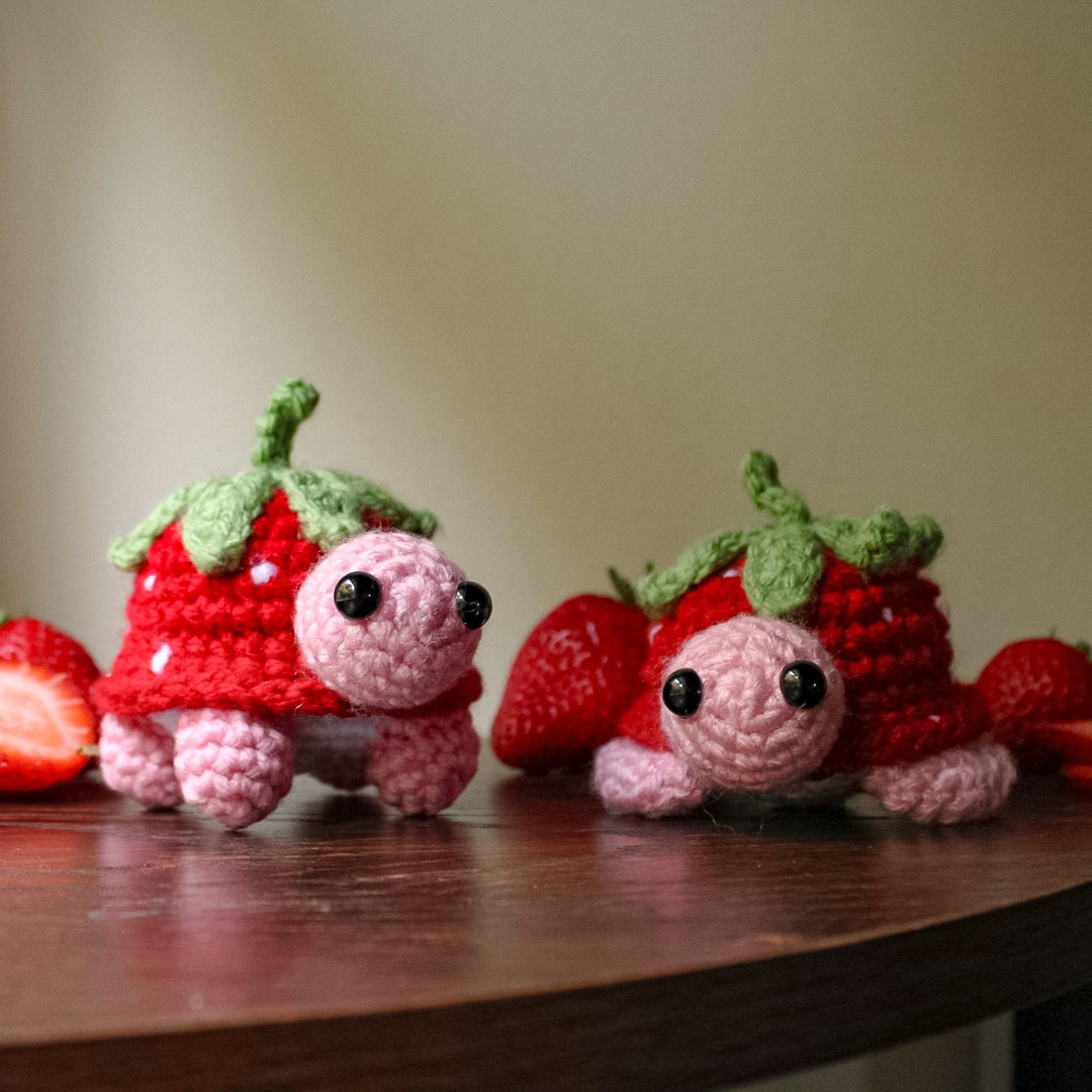 Strawberry Turtle | Handmade Crochet Turtle - Etsy