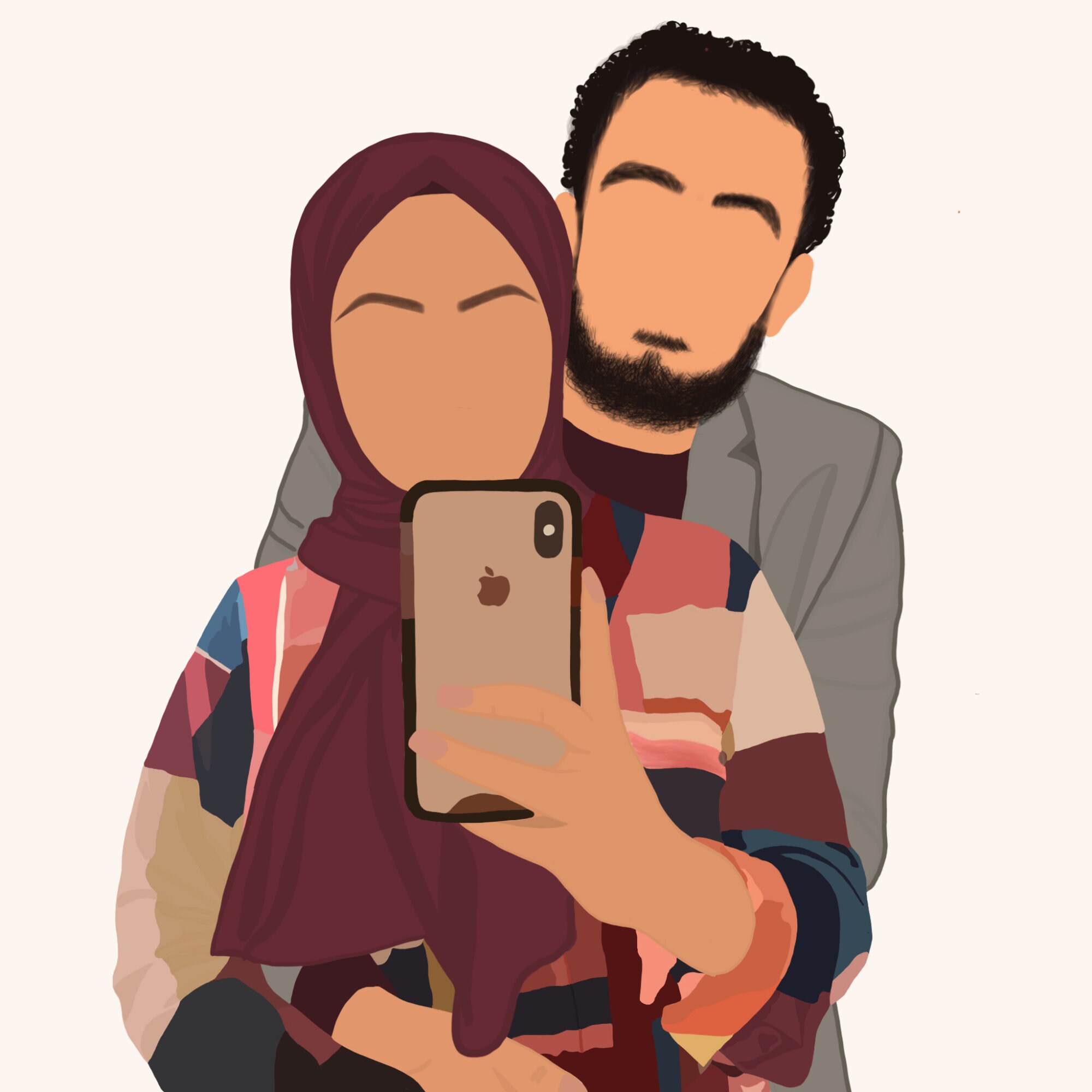 Custom Digital Illustration Faceless Detailed Illustration - Etsy