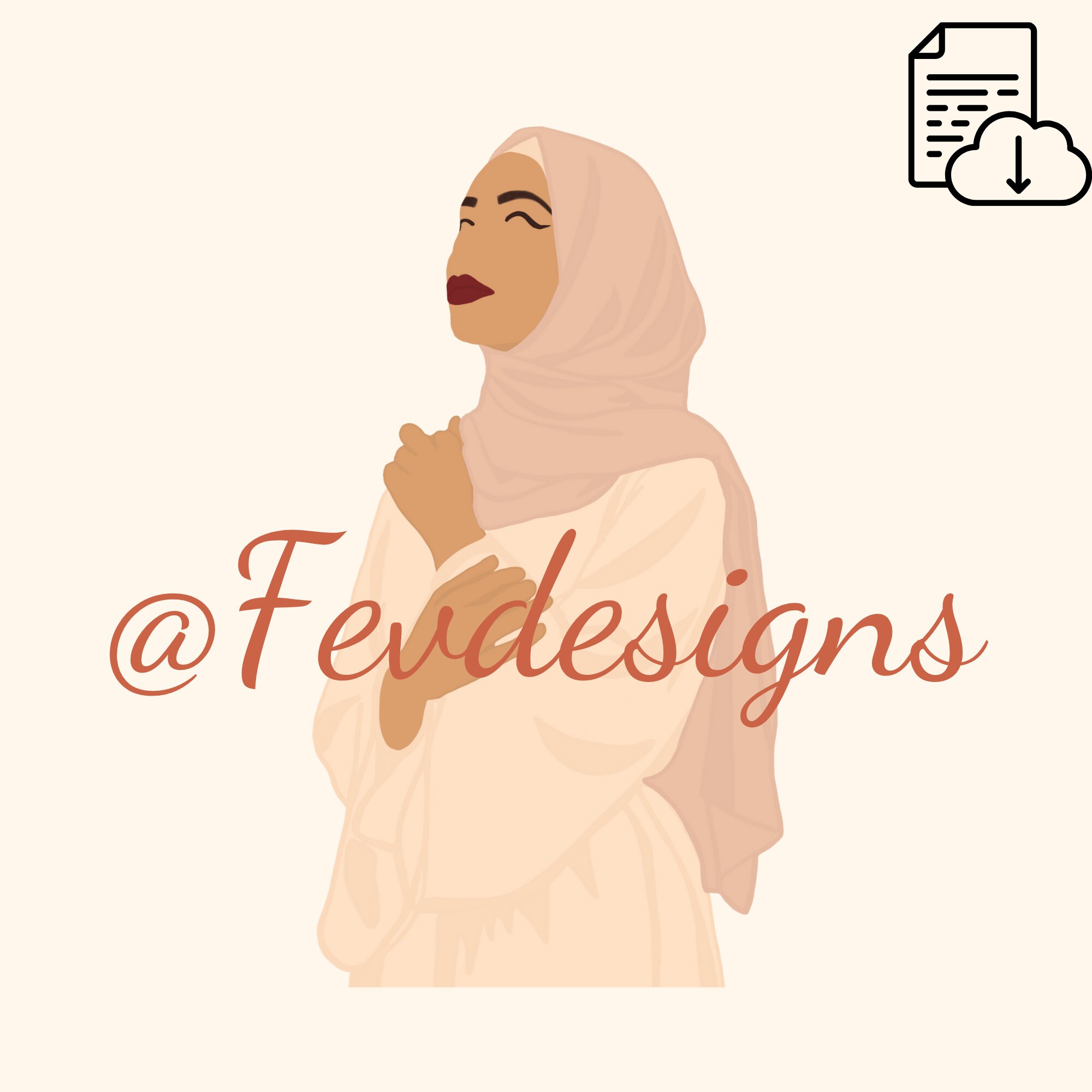 Abstract Muslin Women Clipart Muslimah Magic Ritratti - Etsy Italia