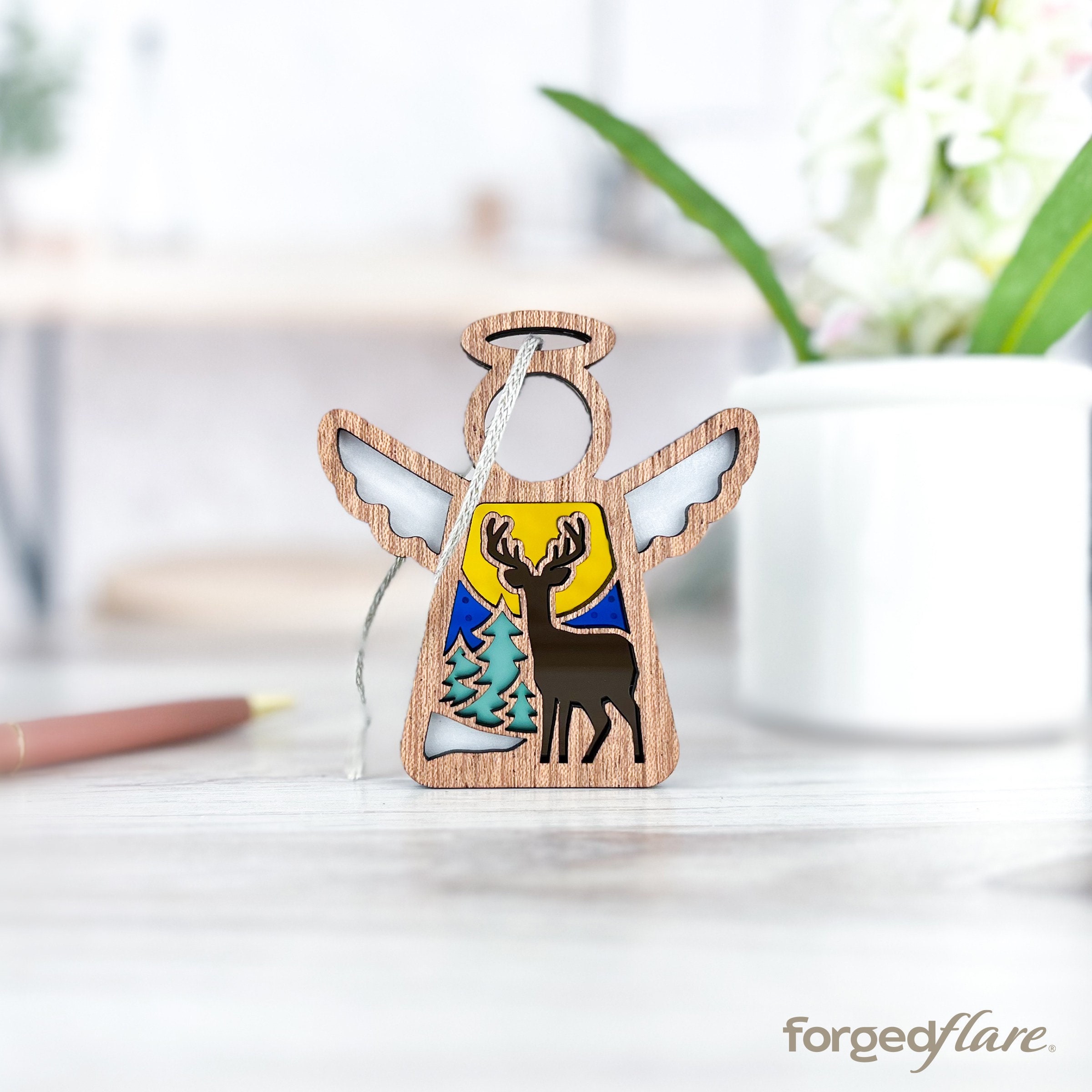 Woodland Deer Suncatcher for Windows Winter Deer Baby Shower - Etsy