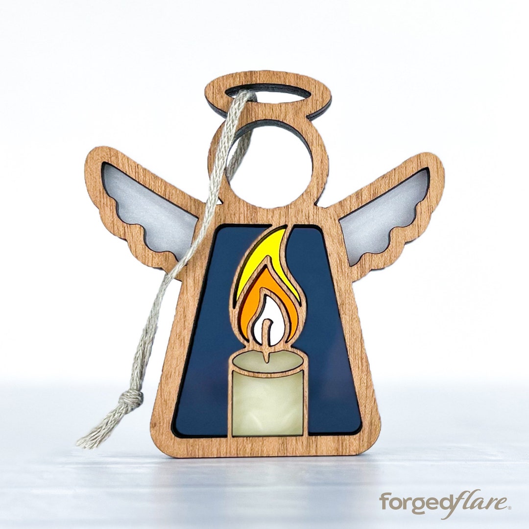 Eternal Flame Candle Memorial Ornament for Mom Guardian Angel - Etsy