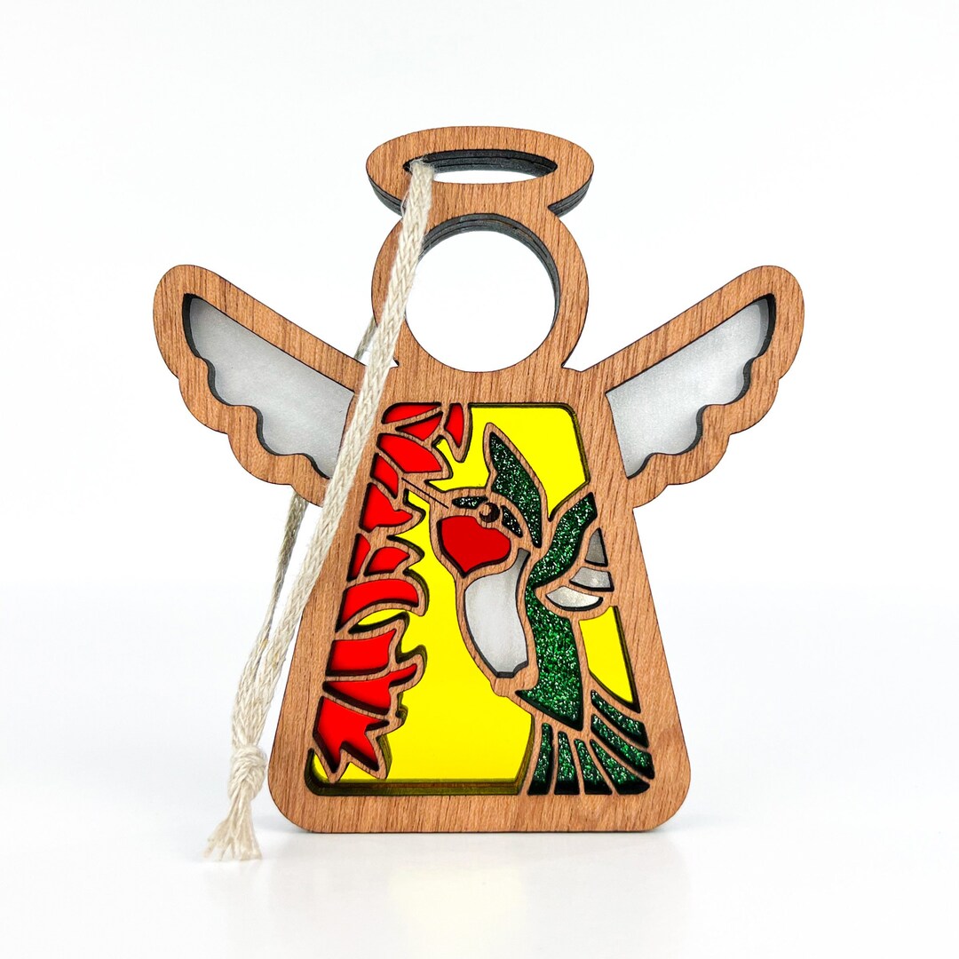 Angel Wings Ornament Handmade, Guardian Angel for Car, Baptism Gift ...