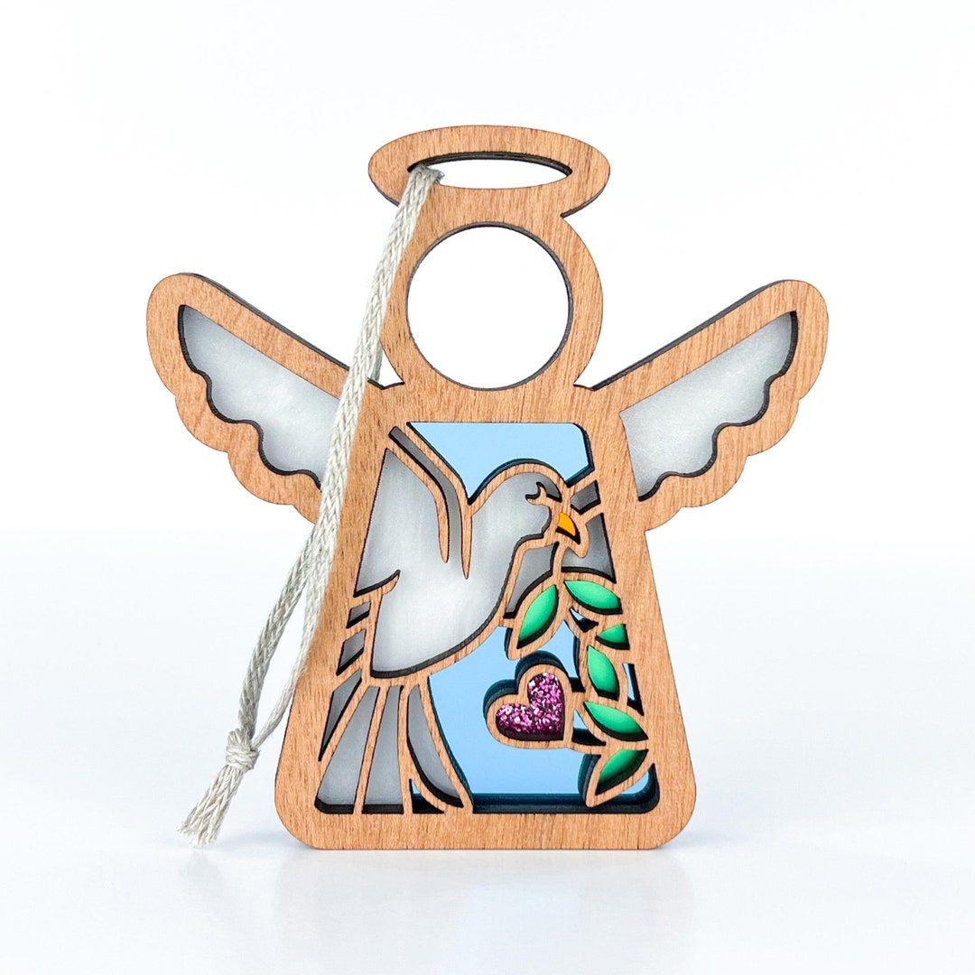 Peace Dove Suncatcher for Windows, Angel Decor, White Dove Ornament ...