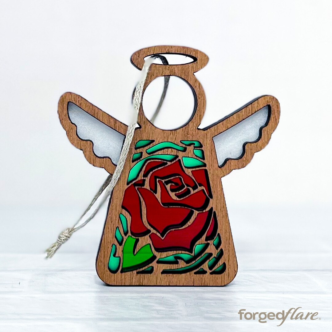 Red Rose Memorial Suncatcher for Windows Bereavement Gift - Etsy