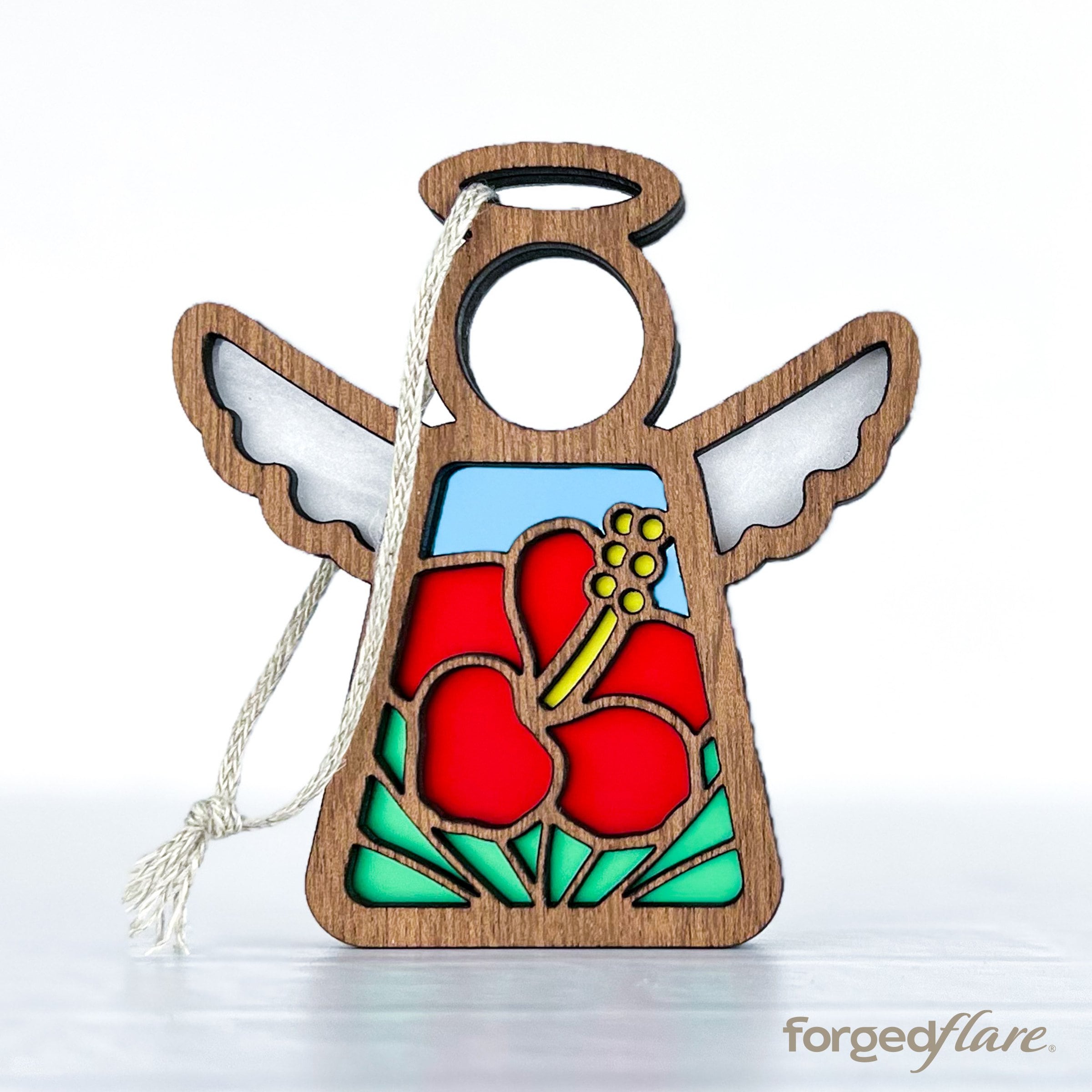 Red Hibiscus Flower Suncatcher for Windows Widow Gift - Etsy