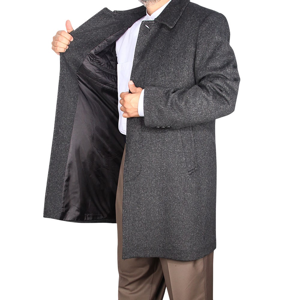 Men's Wool Cashmere Overcoat – Regular Fit, Quilted Lining - Etsy