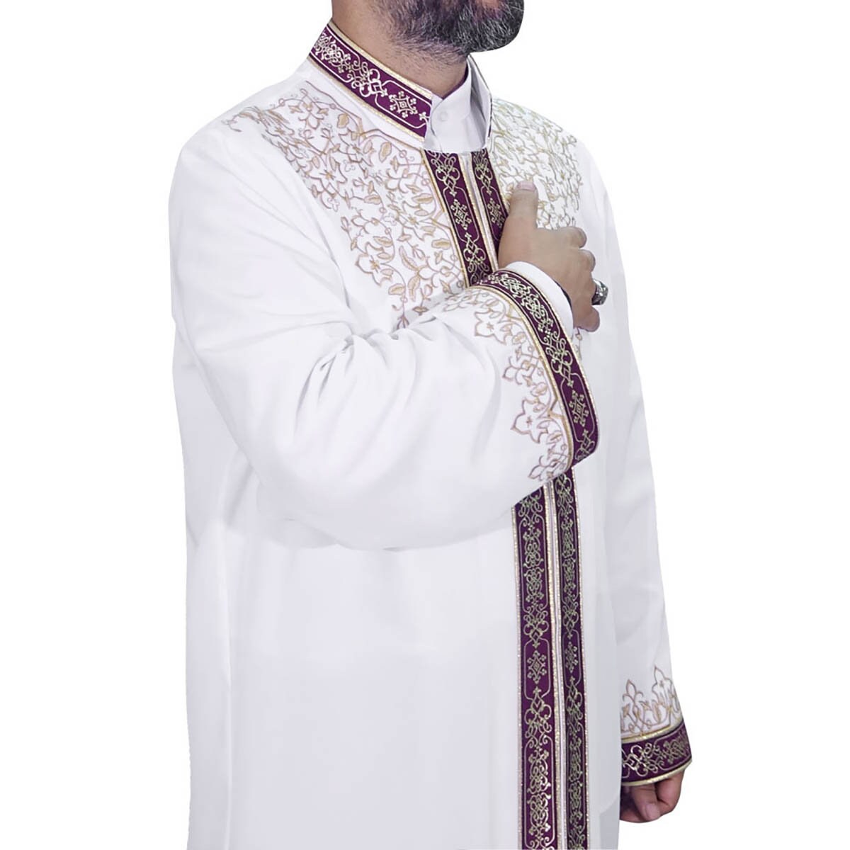 Embroidered Imam Jubbah - Islamic Mens Kurta, Prayer Robe - Etsy