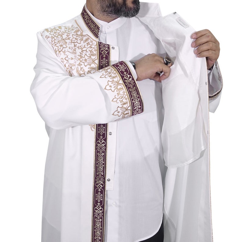 Embroidered Imam Jubbah - Islamic Mens Kurta, Prayer Robe - Etsy