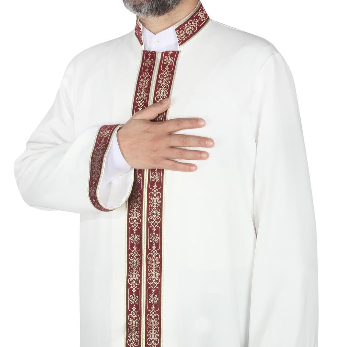 Muslim Long Kurta Robe – Islamic Menswear Galabiyya, Prayer Jubbah - Etsy
