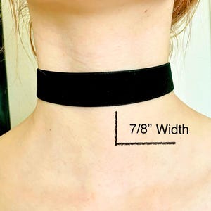 Black Velvet Choker Wide Collar for Women, Simple Choker Black Velvet ...