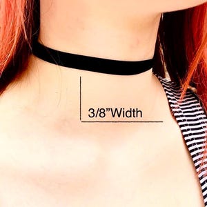 Black Velvet Choker Wide Collar for Women, Simple Choker Black Velvet ...