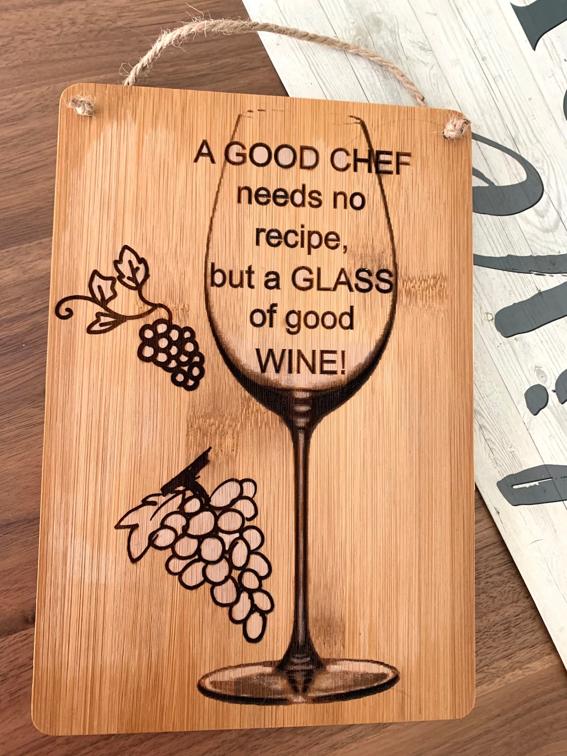 Bamboo Wall Decor Sign Wood Wall Hanging Board Kitchen - Etsy