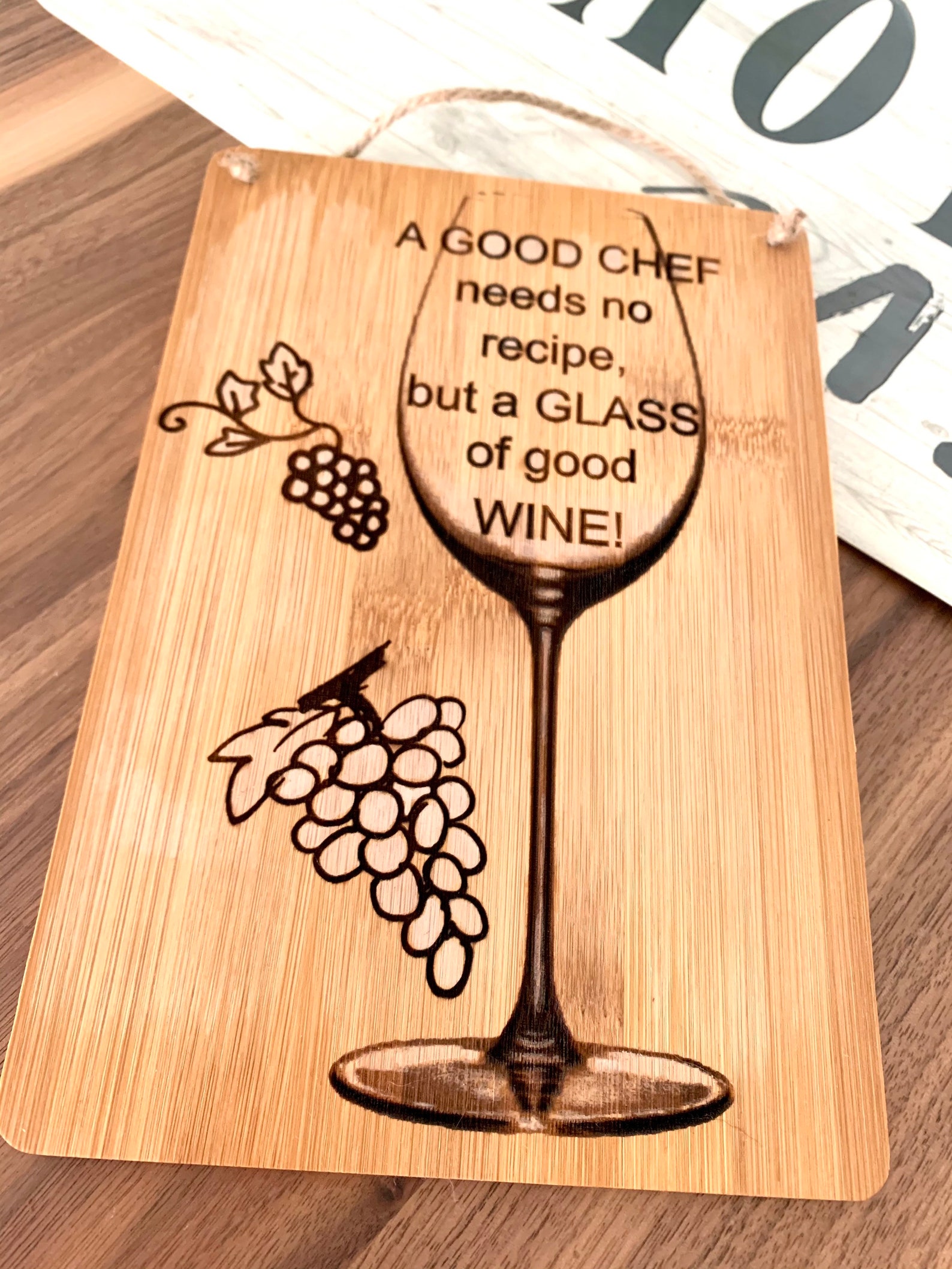 Bamboo Wall Decor Sign Wood Wall Hanging Board Kitchen - Etsy