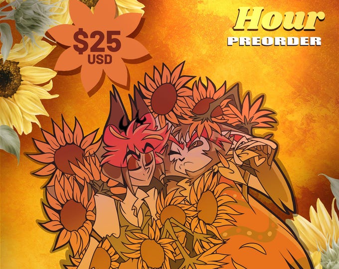 Golden Hour a Hazbin Hotel Radiohusk Enamel Pin - Etsy