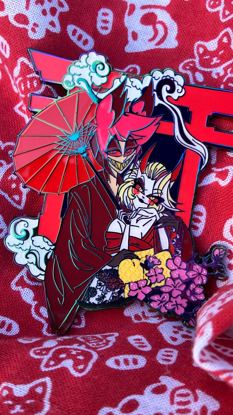 Yokai Princess Hazbin Hotel Alastor and Charlie Enamel Pin - Etsy UK
