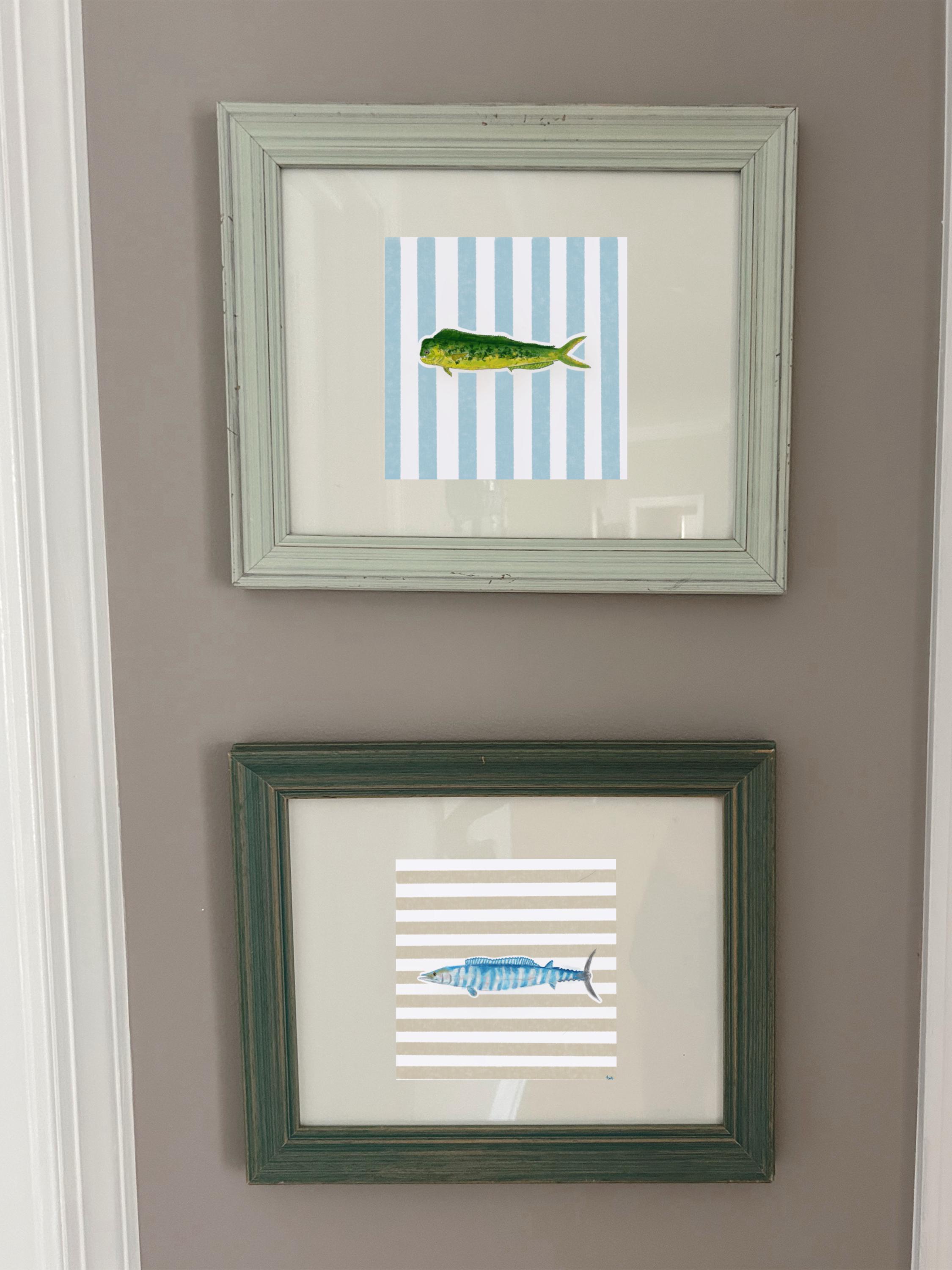 Wahoo Fish Watercolor Print – Coastal Nautical Wall Art, Beach House ...