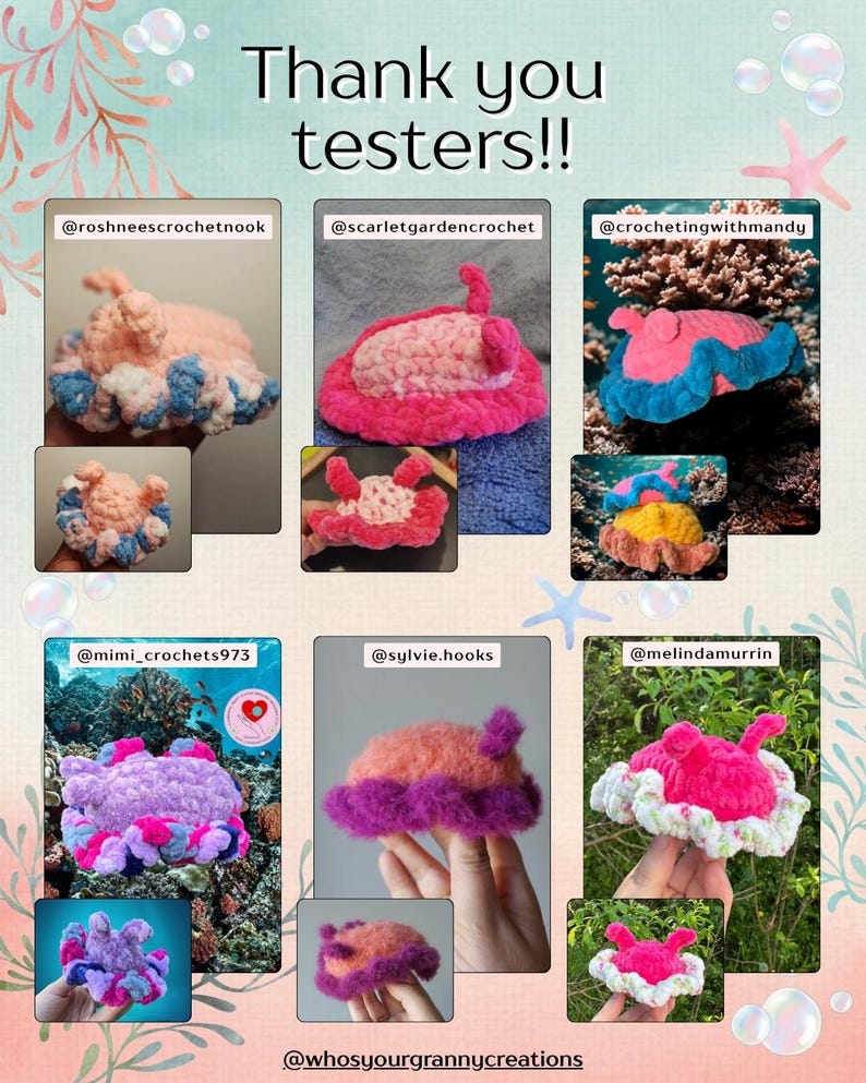 Suzie the Sea Slug Crochet PATTERN - Etsy