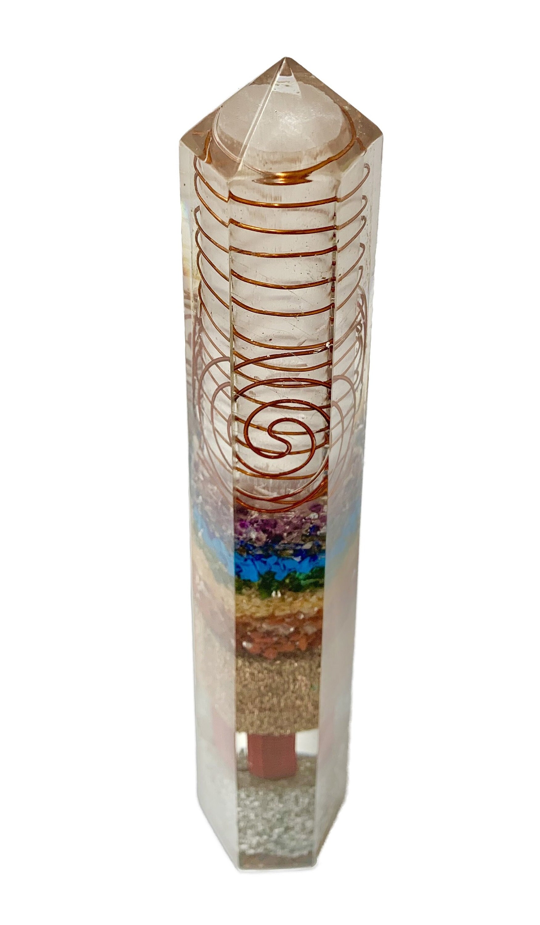 7 Chakras Orgonite Obelisk Generator - Etsy