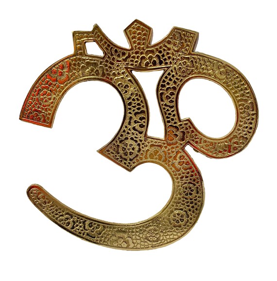 Om Aum Sign Brass Carved Wall Art Door Hanging - Etsy