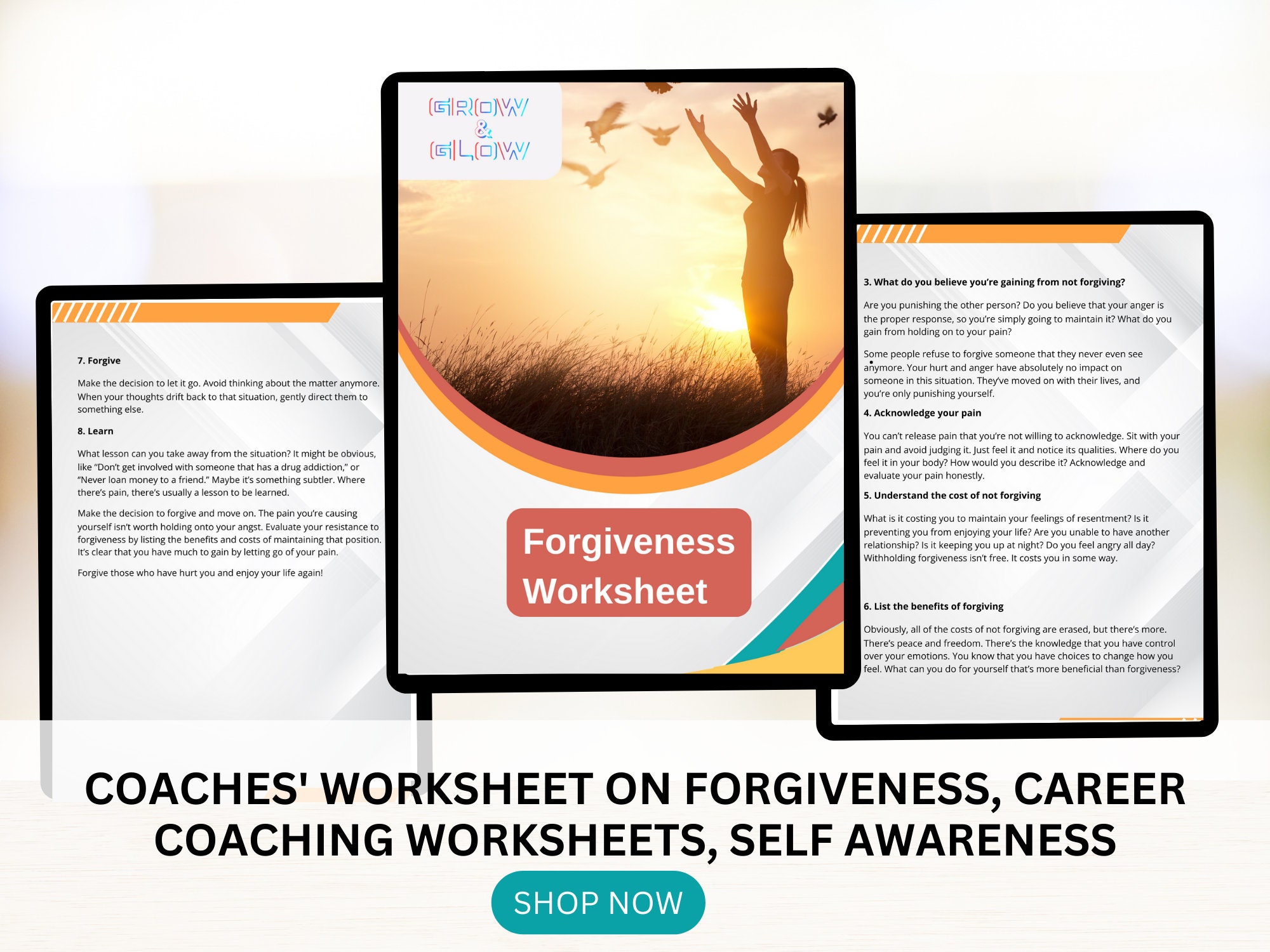 Coaches' Worksheet on Forgiveness, Career Coaching Worksheets, Self ...