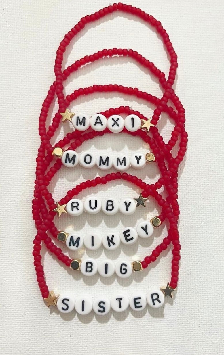 Seed Bead Personalized Bracelet Stack Etsy