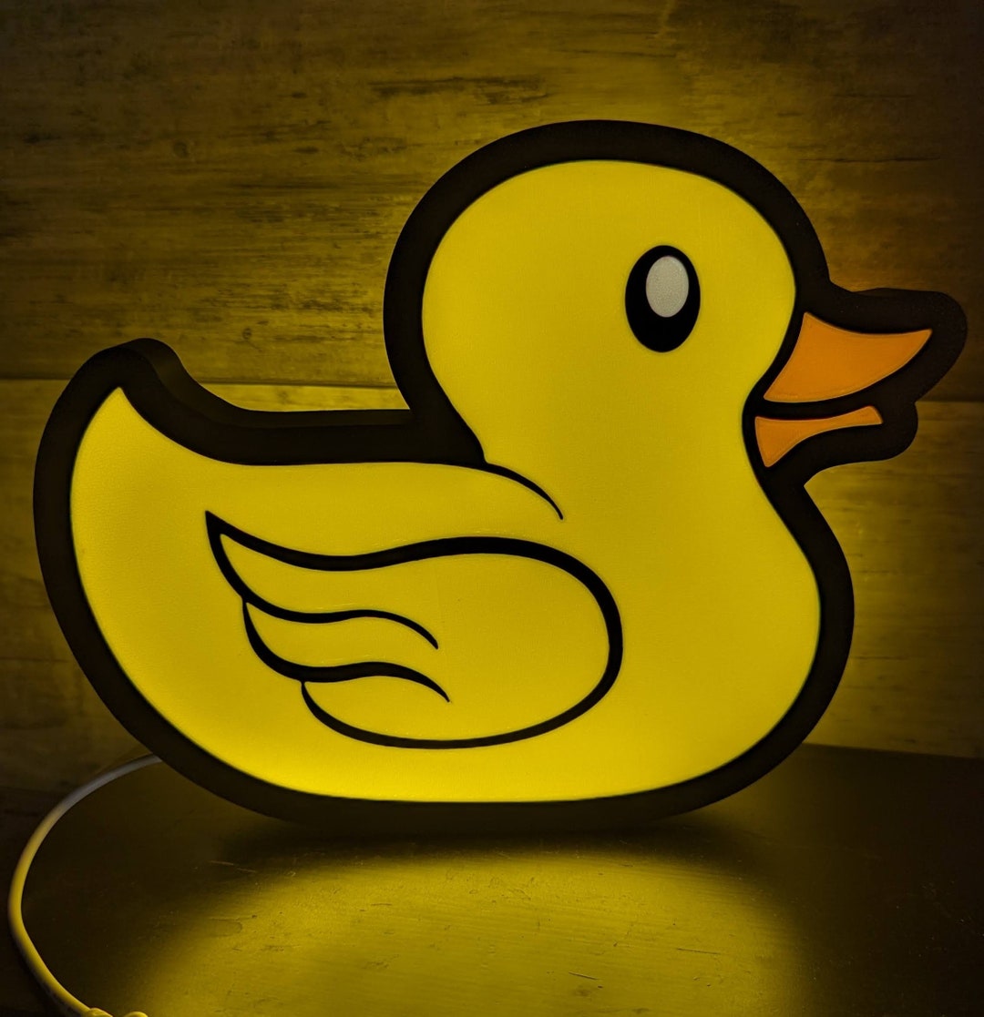 3D Printed Lightbox Nightlight Duck - Etsy