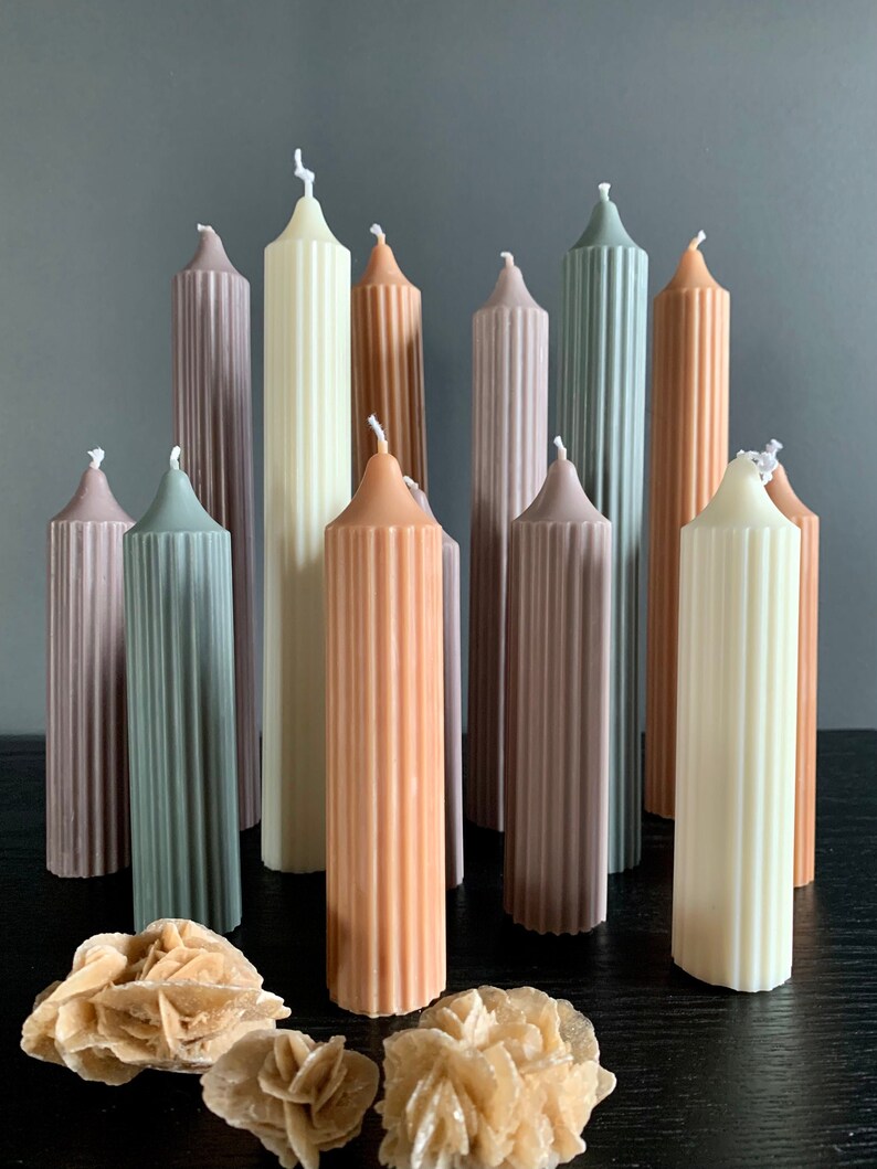 Roman Column Candles Natural Hand Poured Candles Soy Wax - Etsy