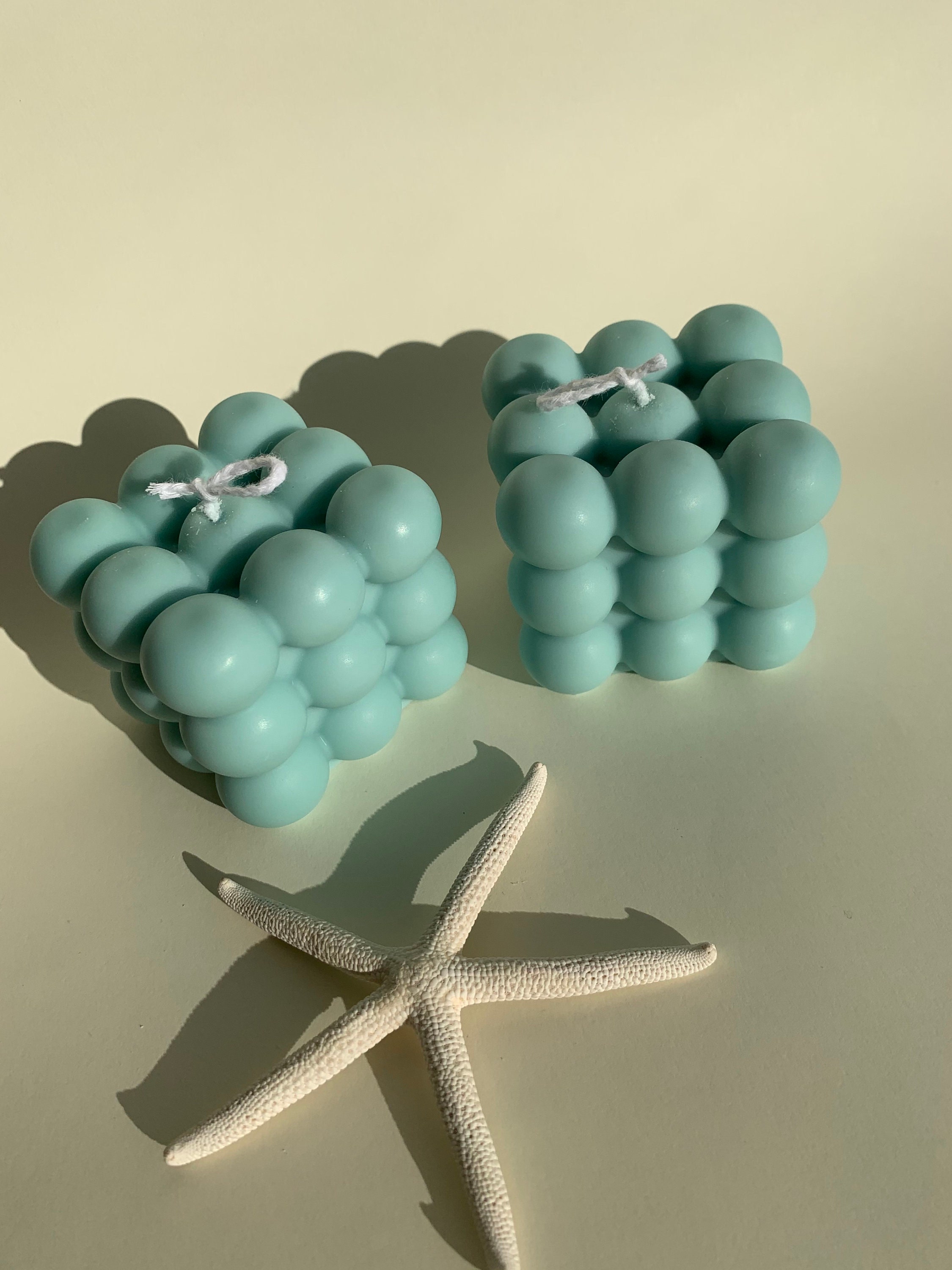 Bubble Candle, Geometric Cube Shape Candle, Home Decor Candle, Soy Wax ...