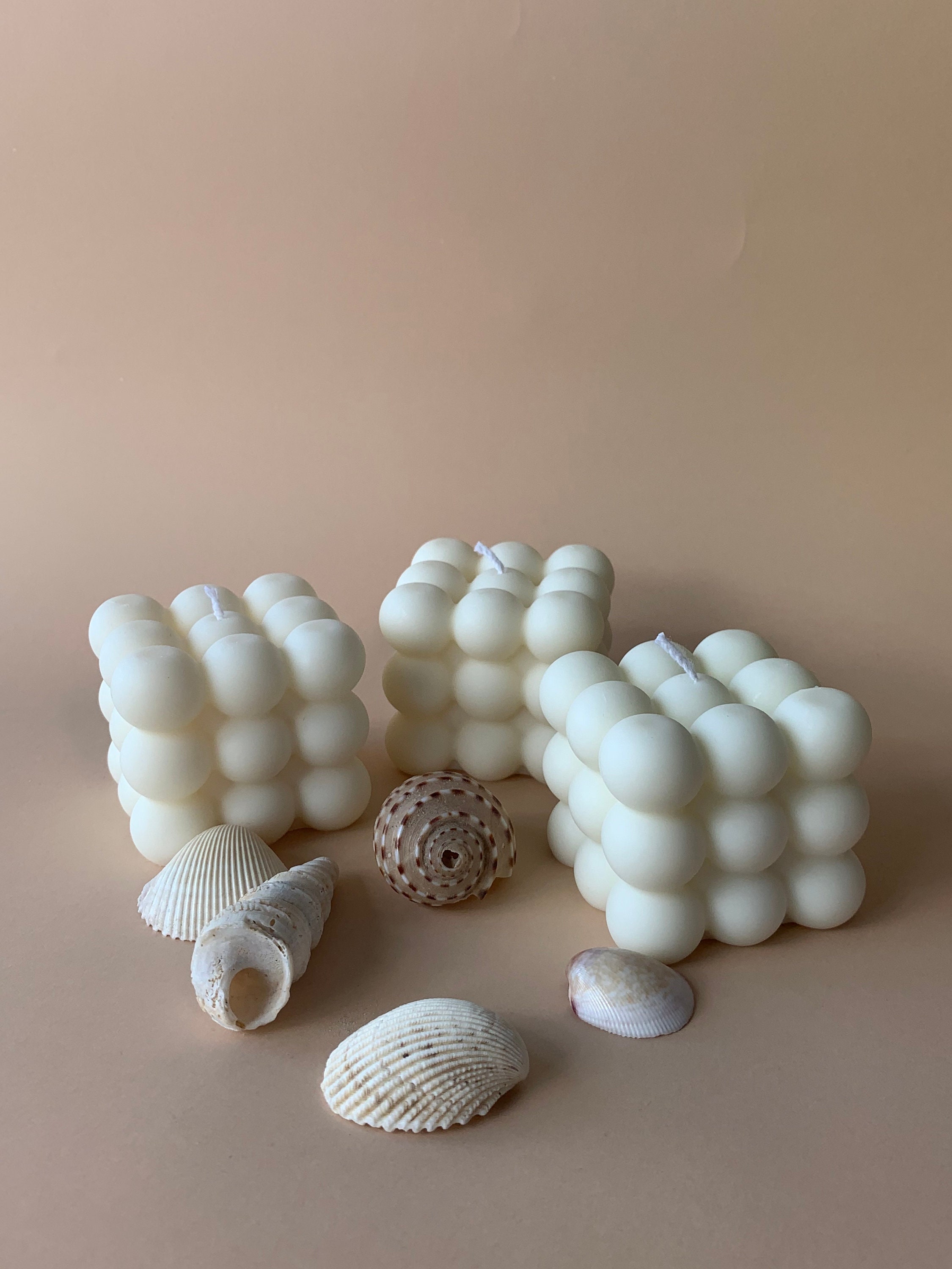Bubble Candle, Geometric Cube Shape Candle, Home Decor Candle, Soy Wax ...