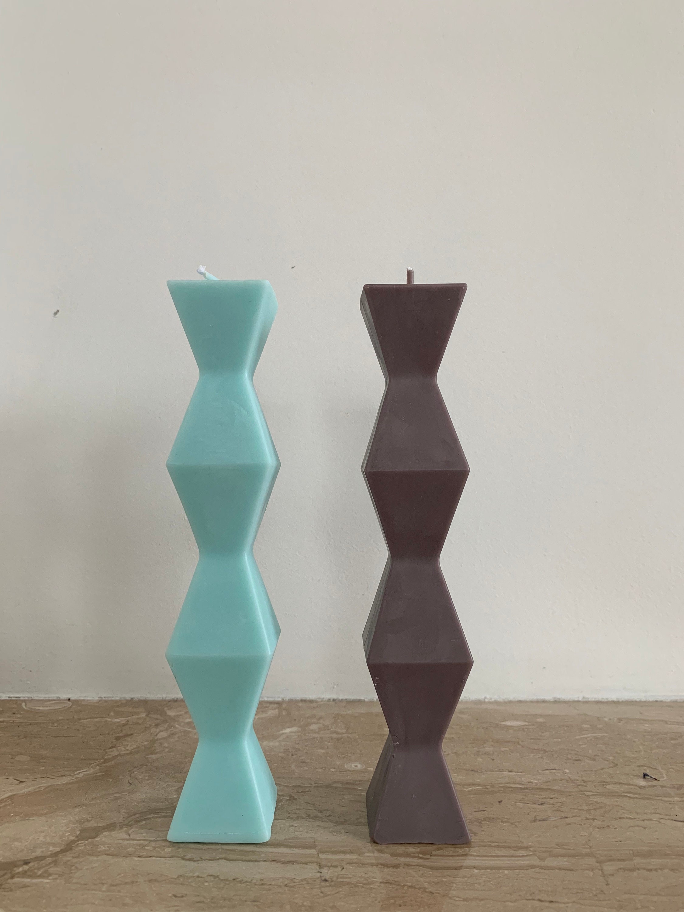 Geometric Candle Natural Hand Poured Candle Soy Wax Candle - Etsy UK