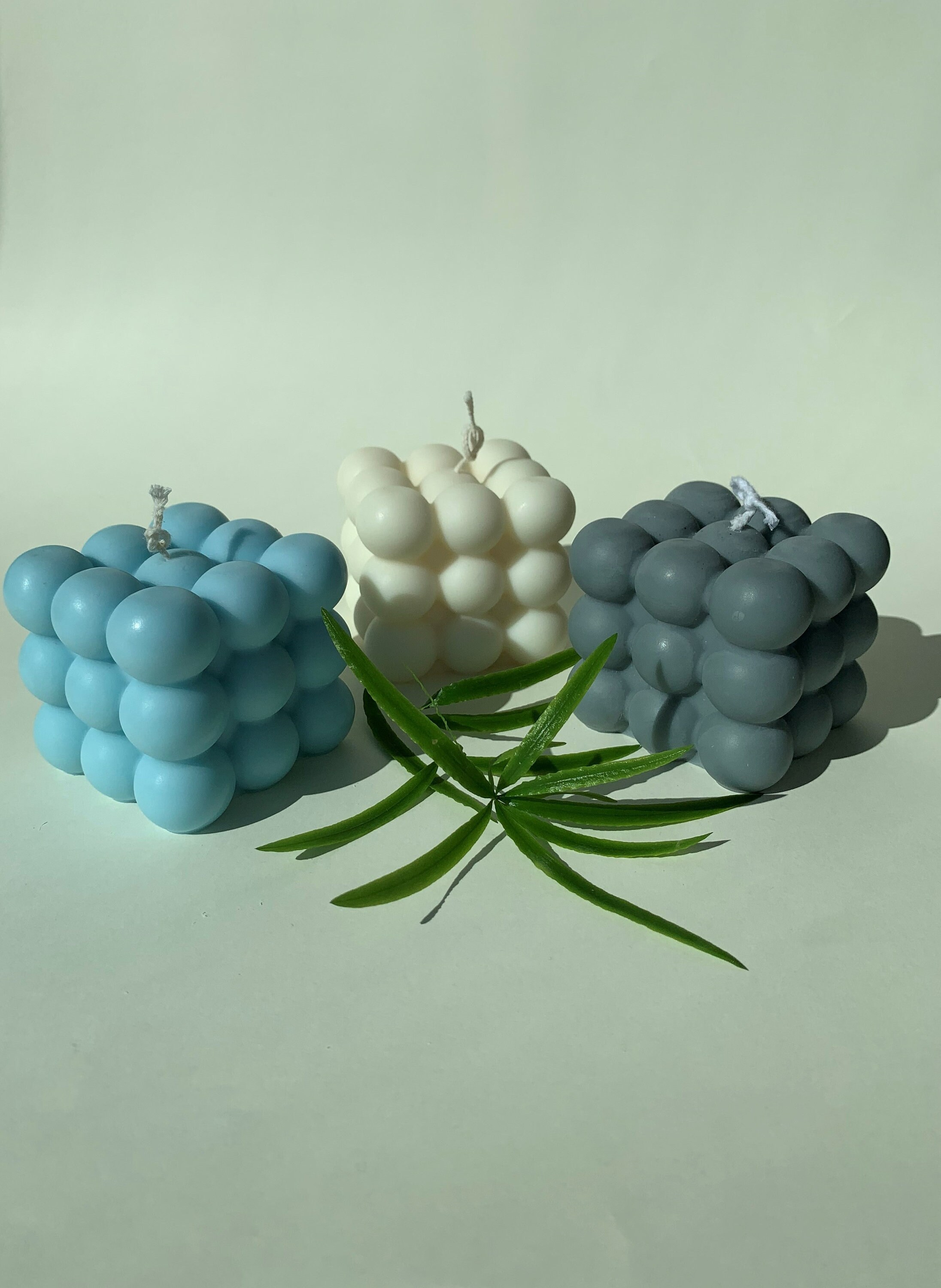 Bubble Candle, Geometric Cube Shape Candle, Home Decor Candle, Soy Wax ...