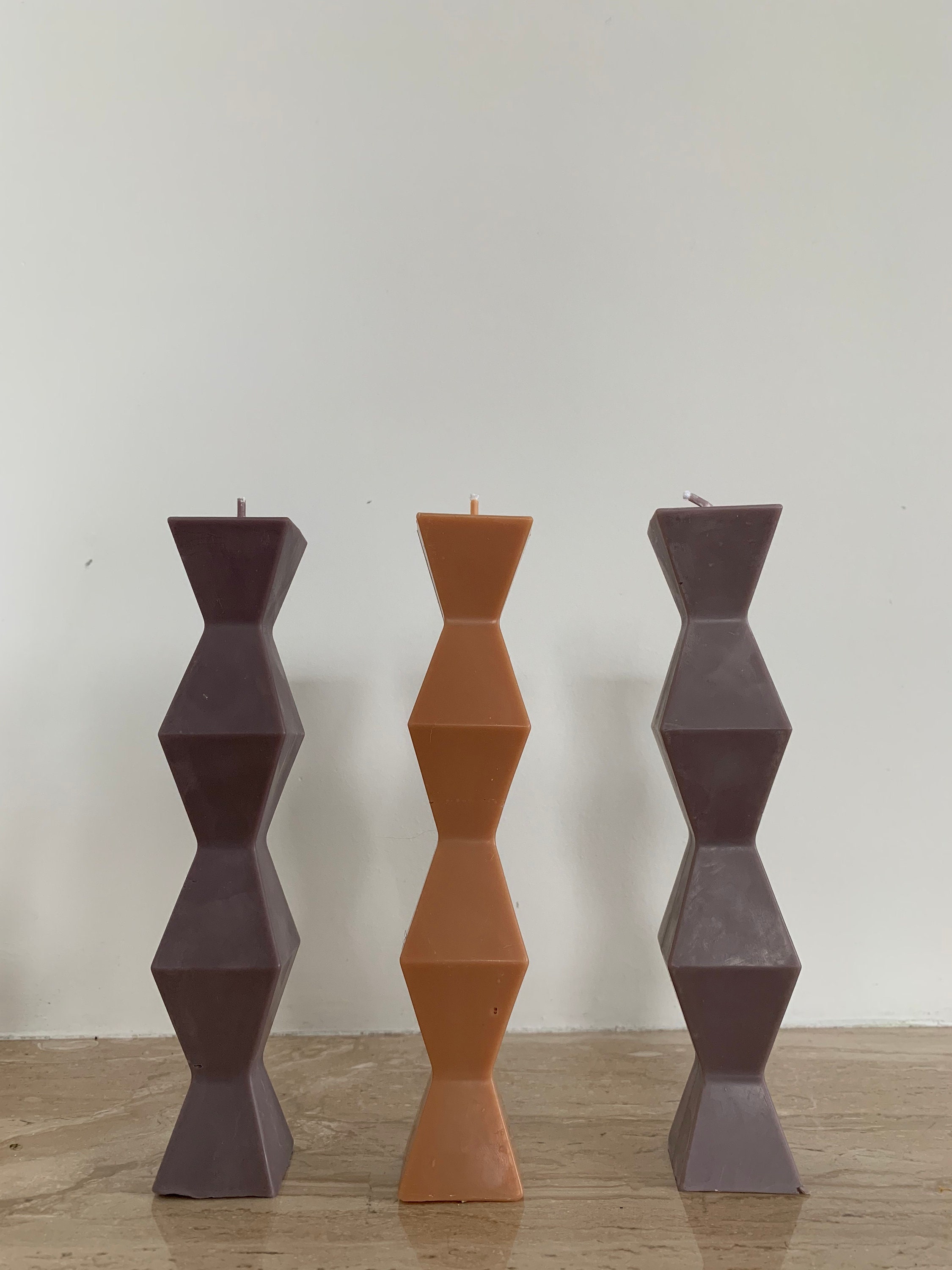 Geometric Candle Natural Hand Poured Candle Soy Wax Candle - Etsy UK