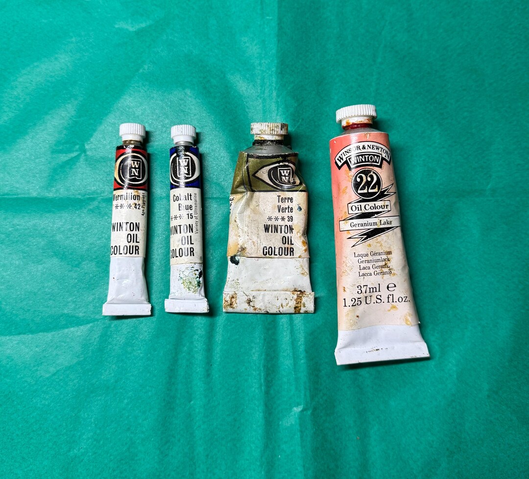 Antique Windsor & Newton Winton Oil Colour Artists Paint Tubes Vintage ...