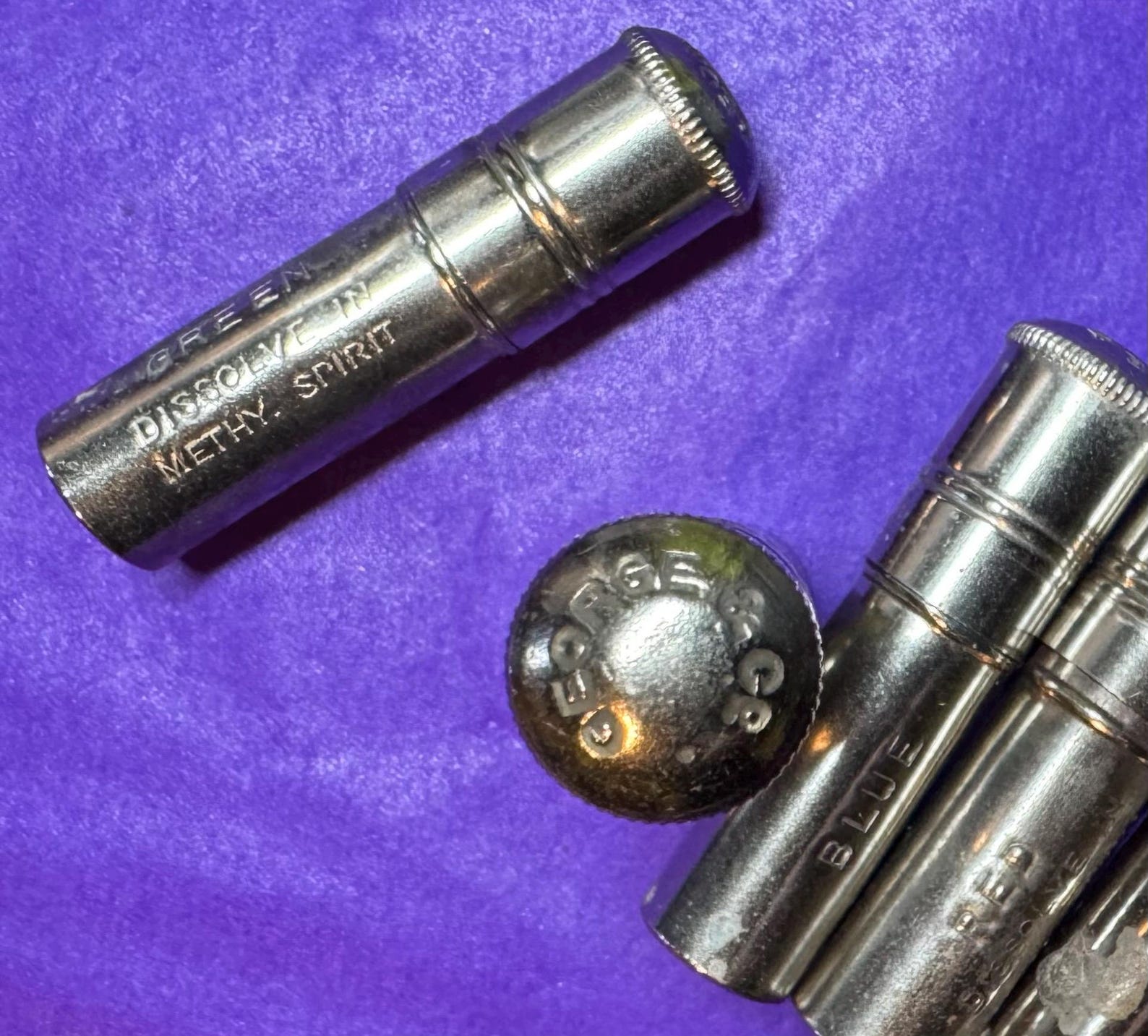 Antique G Rowney Steel Pigment Paint Tubes X 6 Watercolour Artists ...