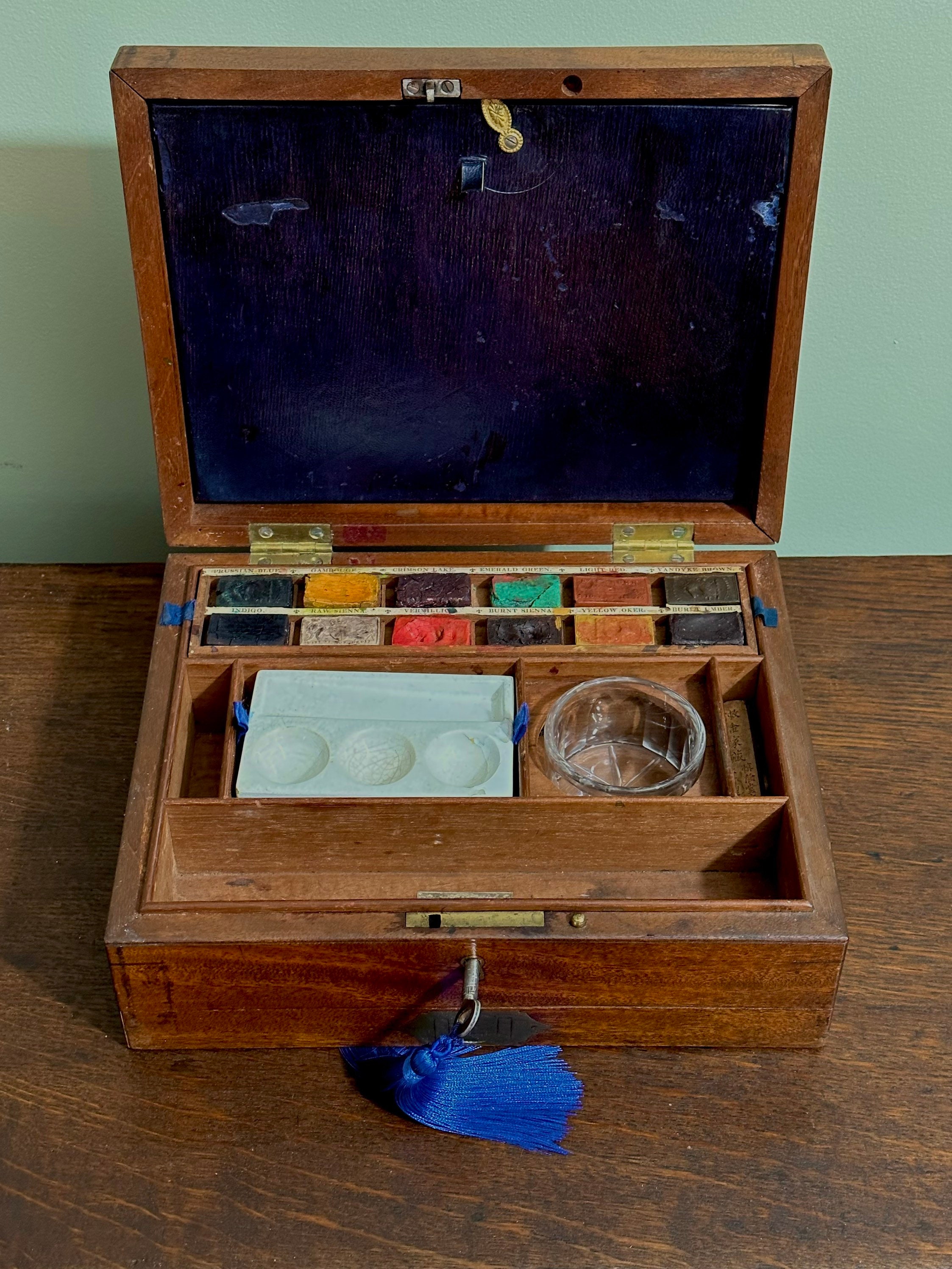 Antique Extremely Rare Watercolour Paint Box W L Mason Artists Vintage ...