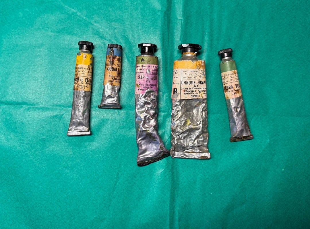 Antique George Rowney Oil Colour Artists Paint Tube Vintage Artists ...